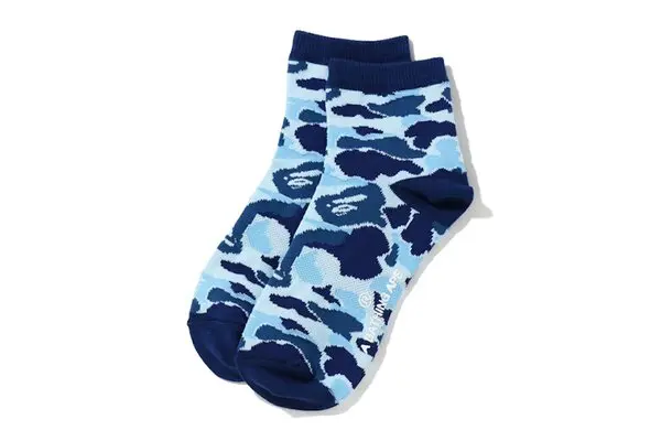 A BATHING APE Abc Camo Ankle Socks - Blue