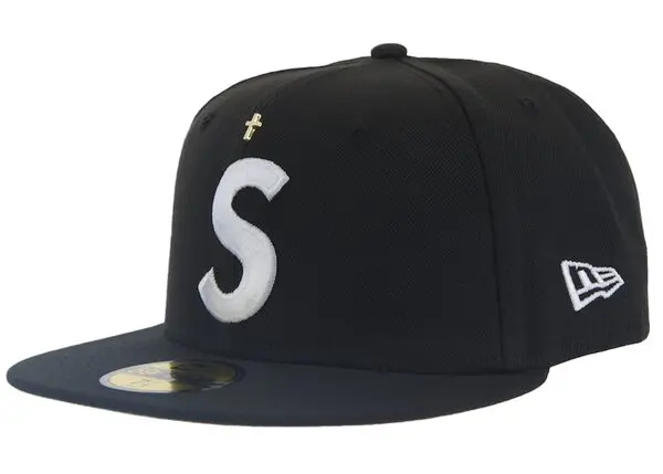 Supreme Gold Cross S Logo New Era Fitted Cap - Black