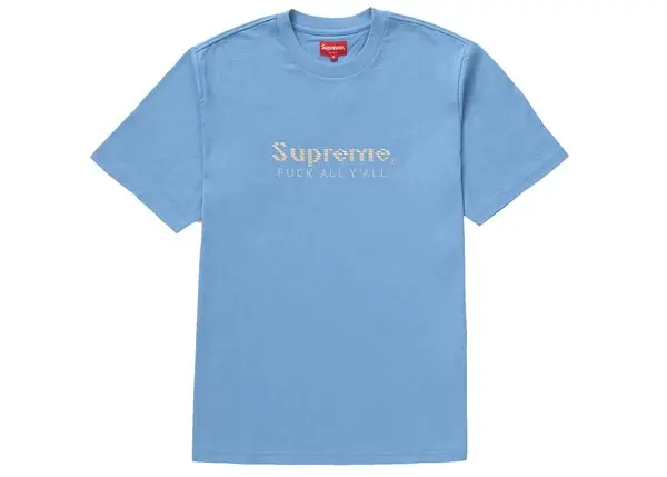 Supreme Gold Bars Tee Shirt - Columbia Blue