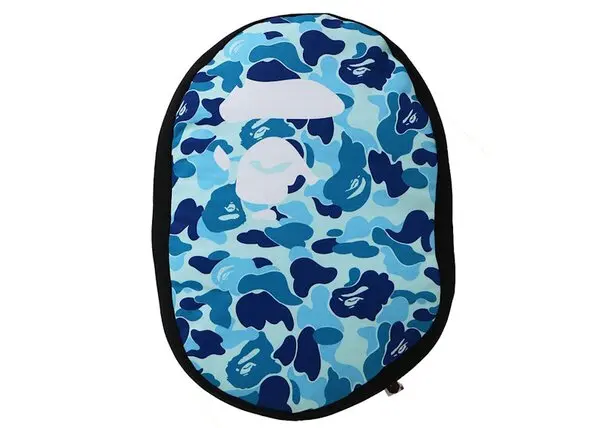 A BATHING APE Abc Camo Ape Head Cushion - Blue