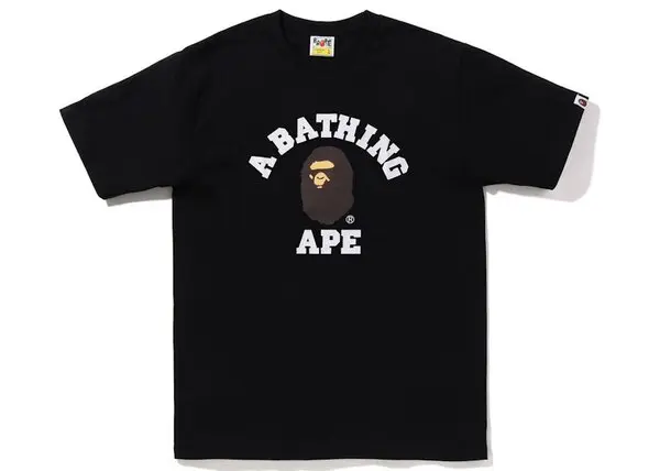 A BATHING APE Online Exclusive College Tee Shirt - Black
