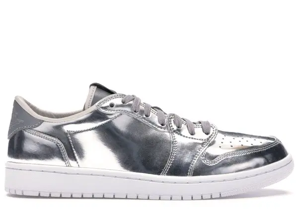 JORDAN 1 Retro Low Pinnacle Sneakers - Metallic Silver/white