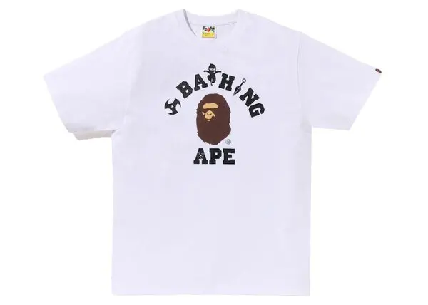 A BATHING APE Ninja College Tee Shirt - White