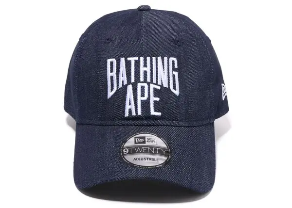 A BATHING APE Nyc Logo Denim New Era 9twenty Cap - Indigo