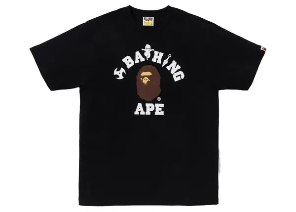 A BATHING APE Ninja College Tee Shirt - Black