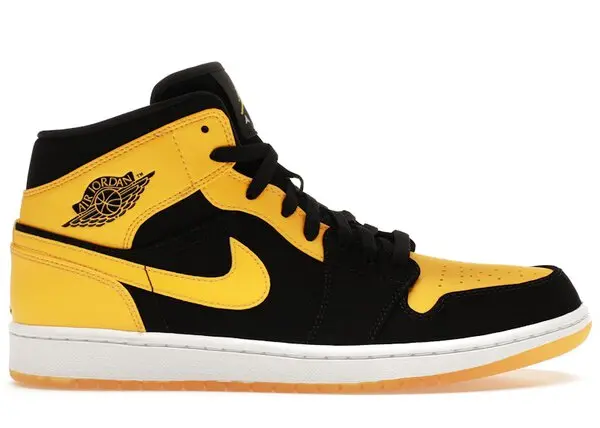 JORDAN 1 Retro Mid New Love Sneakers - Black/varsity Maize/white