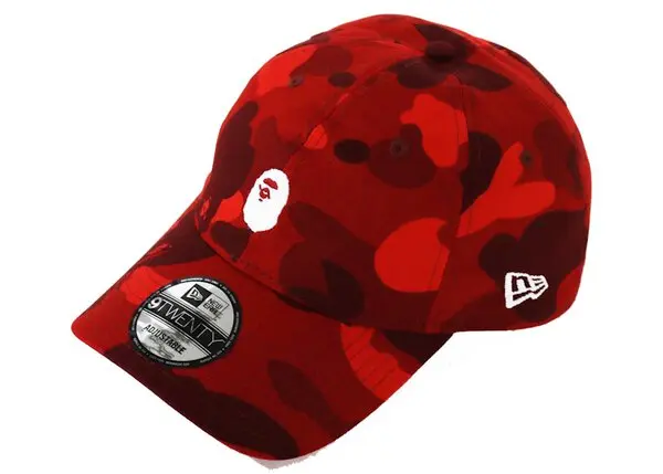 A BATHING APE New Era Camo Ape Head 9twenty Cap - Red
