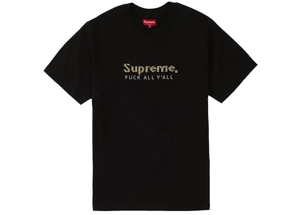 Supreme Gold Bars Tee Shirt - Black