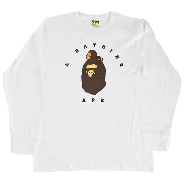 A BATHING APE New Year 2021 Premium Milo Longsleeve - White