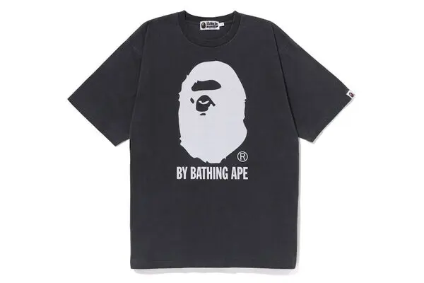 A BATHING APE Overdye Bathing Ape Relaxed Fit Tee Shirt - Black