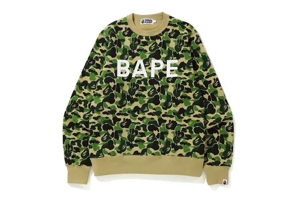 A BATHING APE Camo Crewneck Sweatshirt