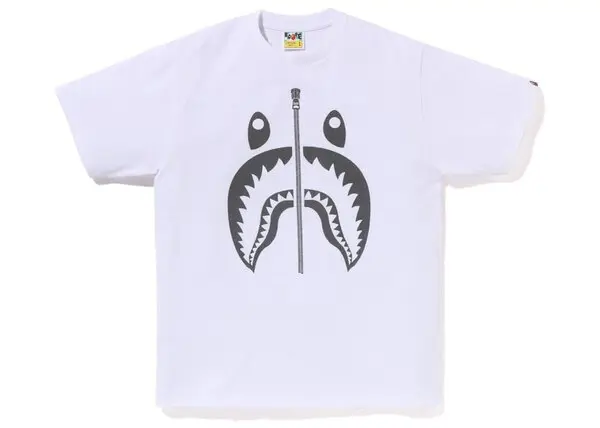 A BATHING APE Pigment Shark Tee Shirt - White