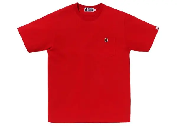 A BATHING APE One Point Pocket Tee Shirt - Red