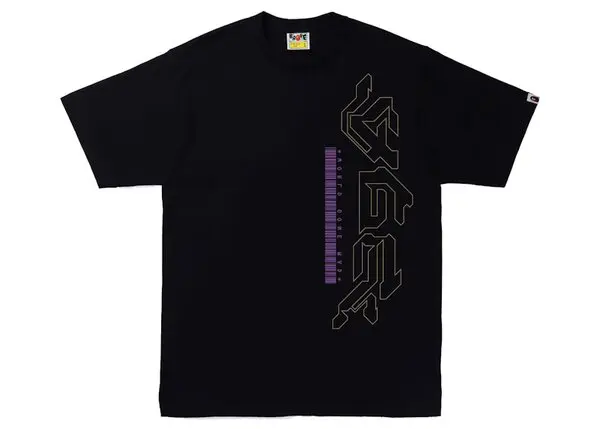A BATHING APE Logo 2 Tee Shirt - Black