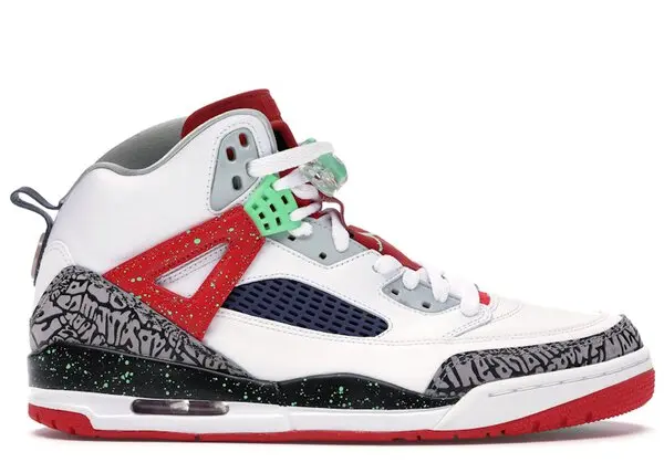 JORDAN Spizike Poison Green Sneakers - White/light Poison Green/university Red