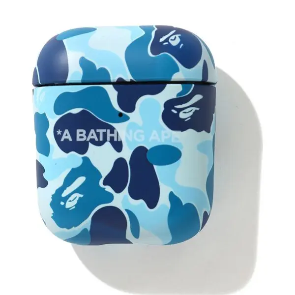 A BATHING APE Abc Camo Airpods Case - Blue