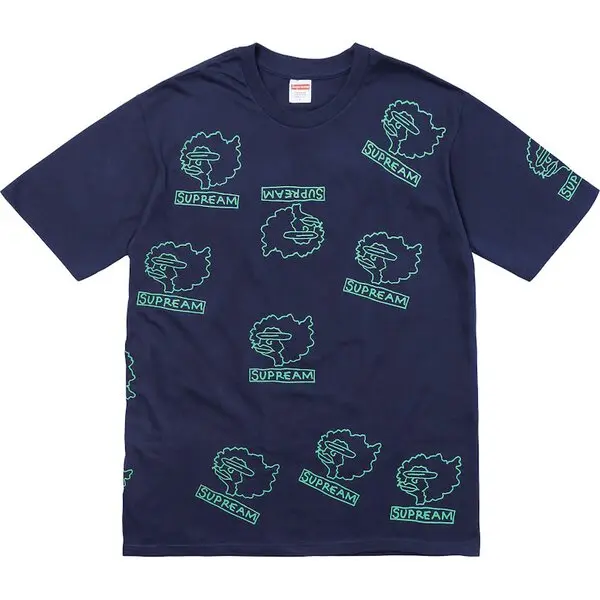 Supreme Gonz Heads Tee Shirt - Navy Blue