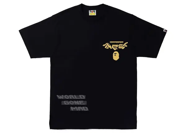 A BATHING APE Logo 1 Tee Shirt - Black