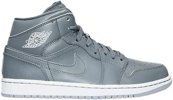 JORDAN 1 Retro Mid Sneakers - Cool Grey/white