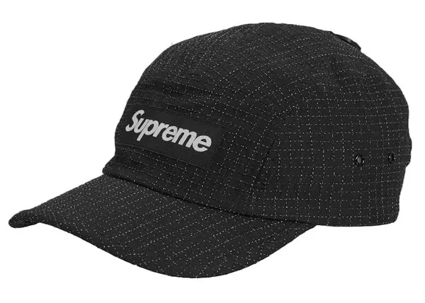 Supreme Glow Ripstop Camp Cap - Black