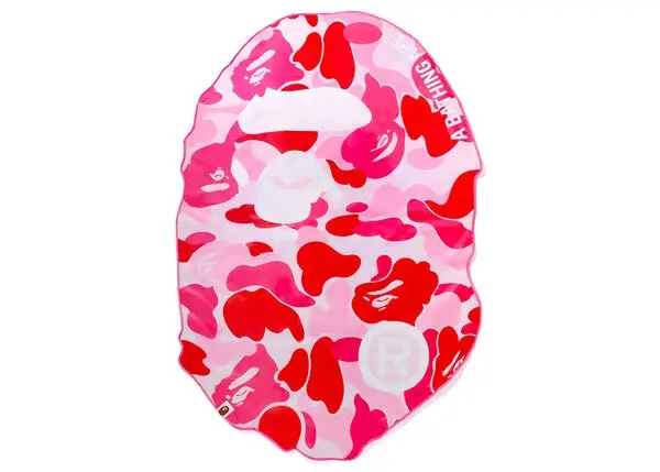 A BATHING APE Abc Camo Ape Head Picnic Sheet - Pink