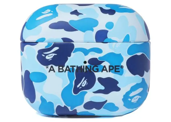 A BATHING APE Abc Camo Airpods Case - Blue