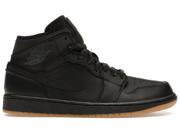 JORDAN 1 Retro Mid Winterized Sneakers - Black/anthracite/gum Yellow