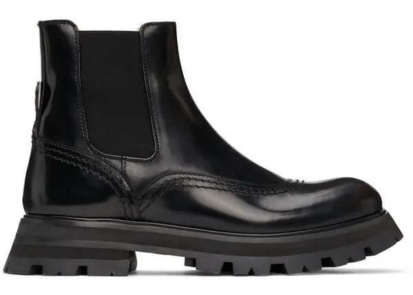Alexander McQueen Leather Brogue Boot