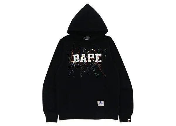 A BATHING APE Paint Splatter Pullover Hoodie