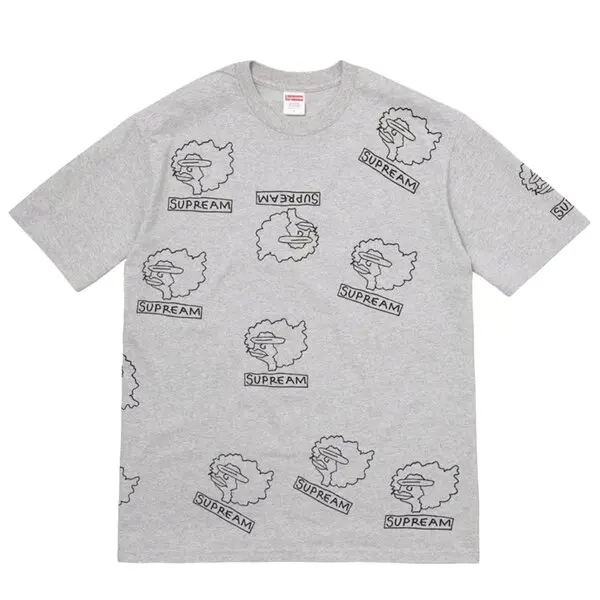 Supreme Gonz Heads Tee Shirt - Heather Grey