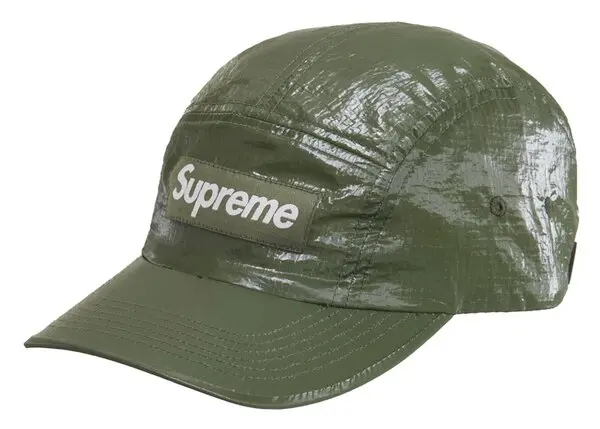 Supreme Gloss Ripstop Camp Cap - Olive