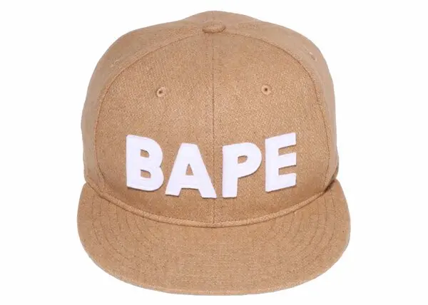 BAPE Patch Snapback Cap - Beige