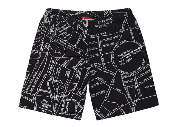 Supreme Gonz Embroidered Map Sweatshort