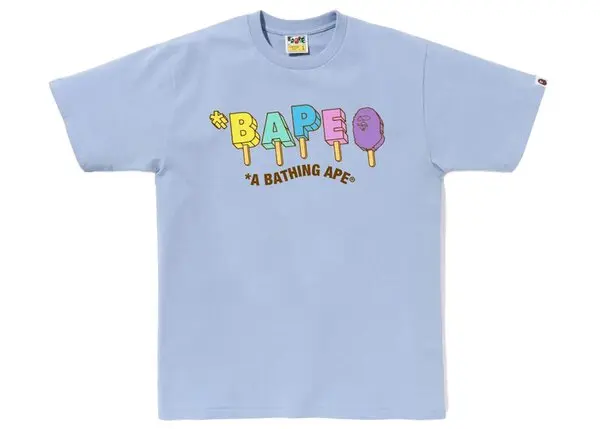 A BATHING APE Popsicle Tee Shirt - Sax