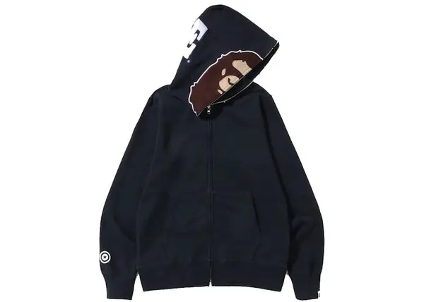 A BATHING APE Overdye 2nd Ape Full Zip Hoodie - Black