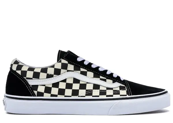 VANS Old Skool Primary Checkin Sneakers - Black/true White