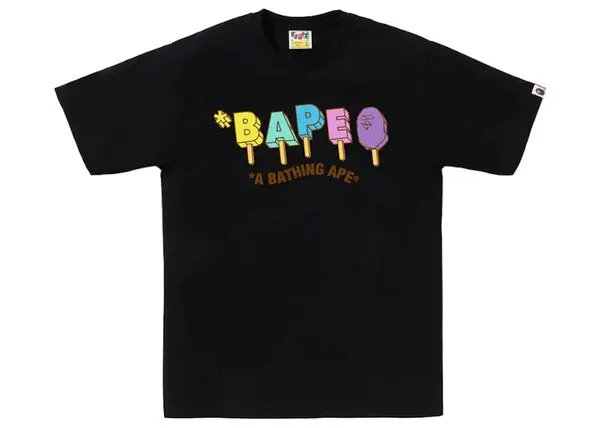 A BATHING APE Popsicle Tee Shirt - Black