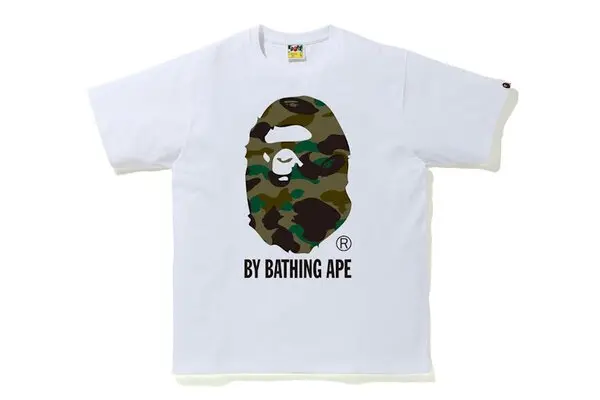 A BATHING APE 1st Camo Bathing Ape Tee Shirt - White/green