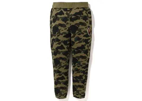 A BATHING APE 1st Camo Ape Head Patched Sweatpants - Green