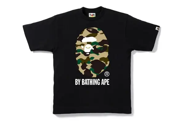 A BATHING APE 1st Bathing Tee Shirt - Black/camo