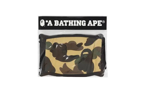 A BATHING APE 1st Camo Face Mask - Yellow