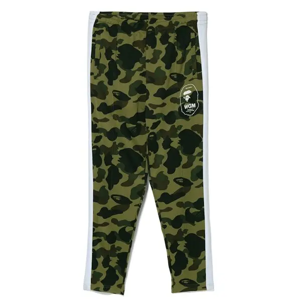 A BATHING APE 1st Camo Line Jersey Pants - Green