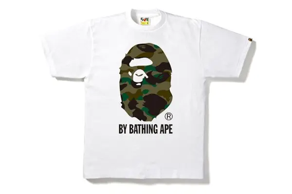 A BATHING APE 1st Camo Bathing Tee Shirt - White/olive Drab