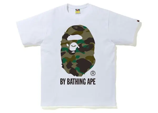 A BATHING APE 1st Camo Bathing Ape Tee Shirt - White/green