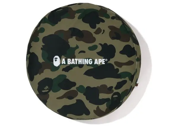 A BATHING APE Circle Fluffy Beads Cushion - Green