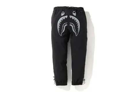 A BATHING APE Reflective Shark 2layer Pants - Black