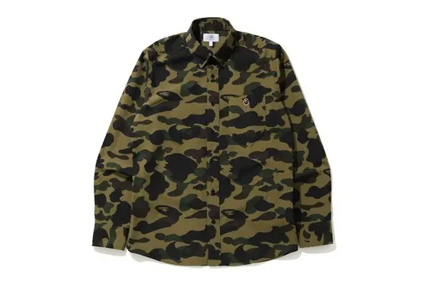 A BATHING APE 1st Camo Bd Long Sleeve Shirt - Green