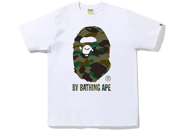 A BATHING APE 1st Camo Bathing Ape Tee Shirt - White Green