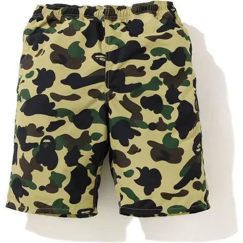 A BATHING APE 1st Camo Beach Shorts - Yellow