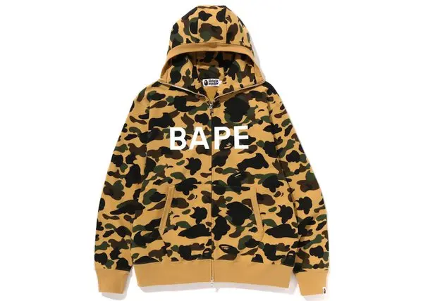 A BATHING APE 1st Camo Full Zip Hoodie - Yellow